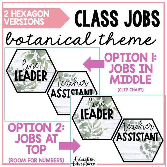Middle School Classroom Jobs