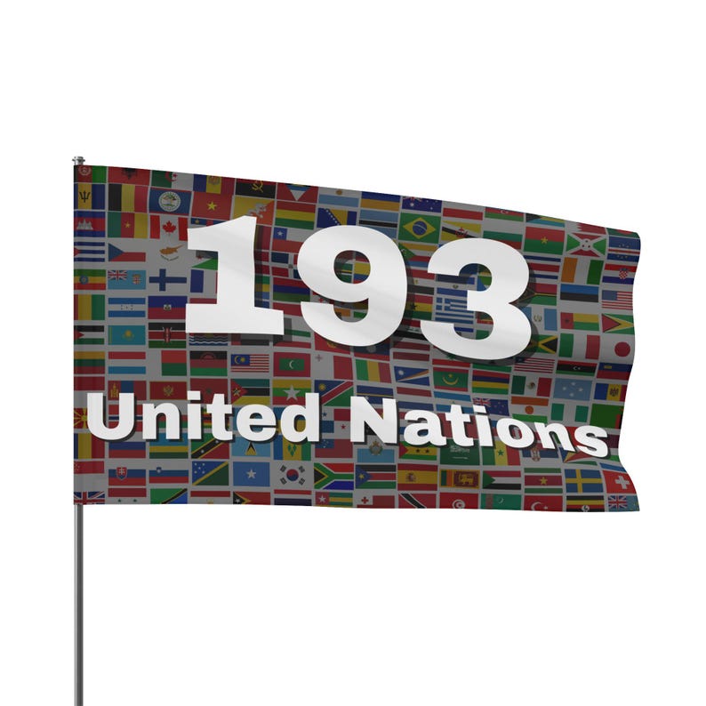 193 United Nations Flag, Travel Milestone, World Traveler, Gift for ...