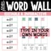 Botanical Personal Word Wall & Display EDITABLE Interactive Classroom ...
