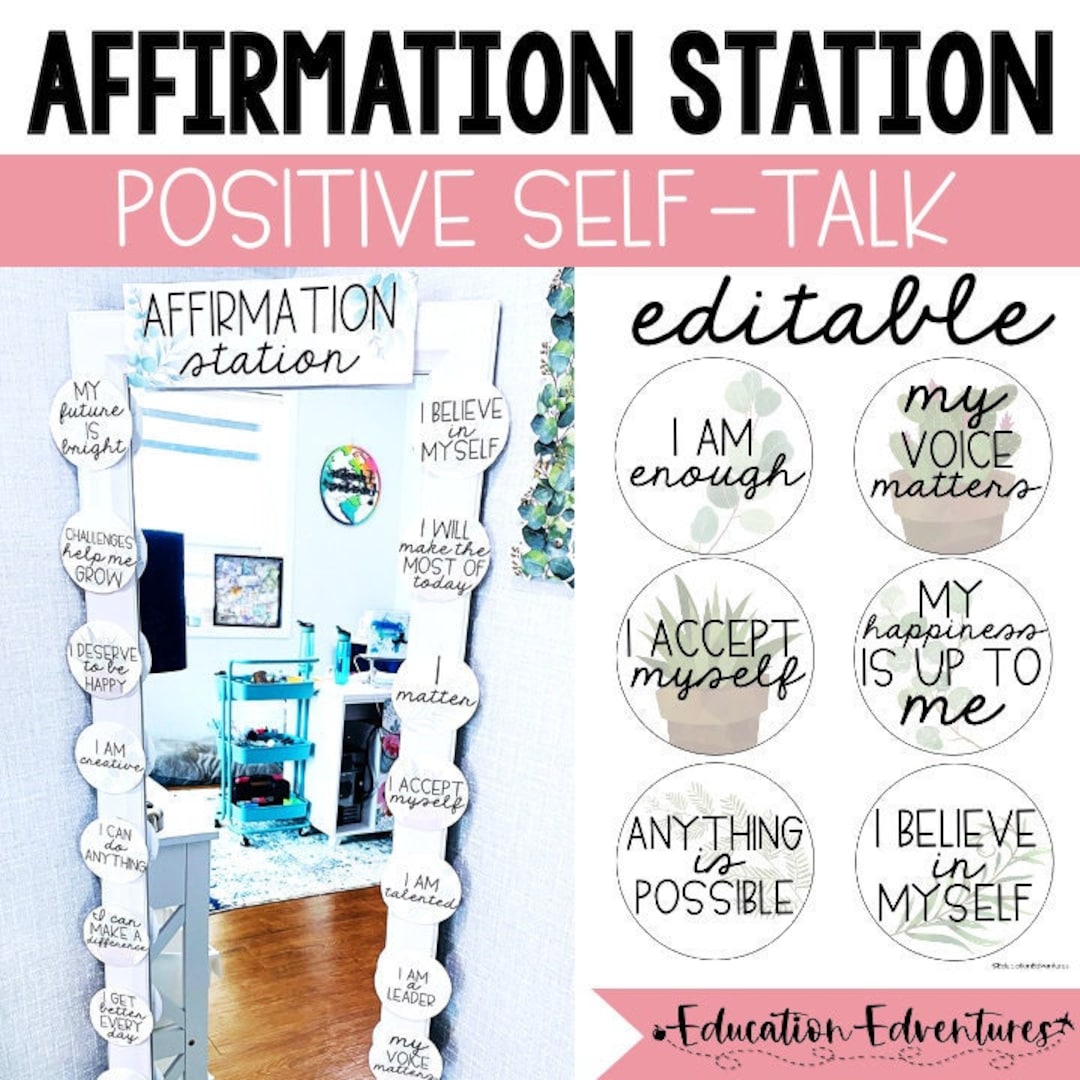 Botanical Affirmation Station EDITABLE | Positive Affirmations ...