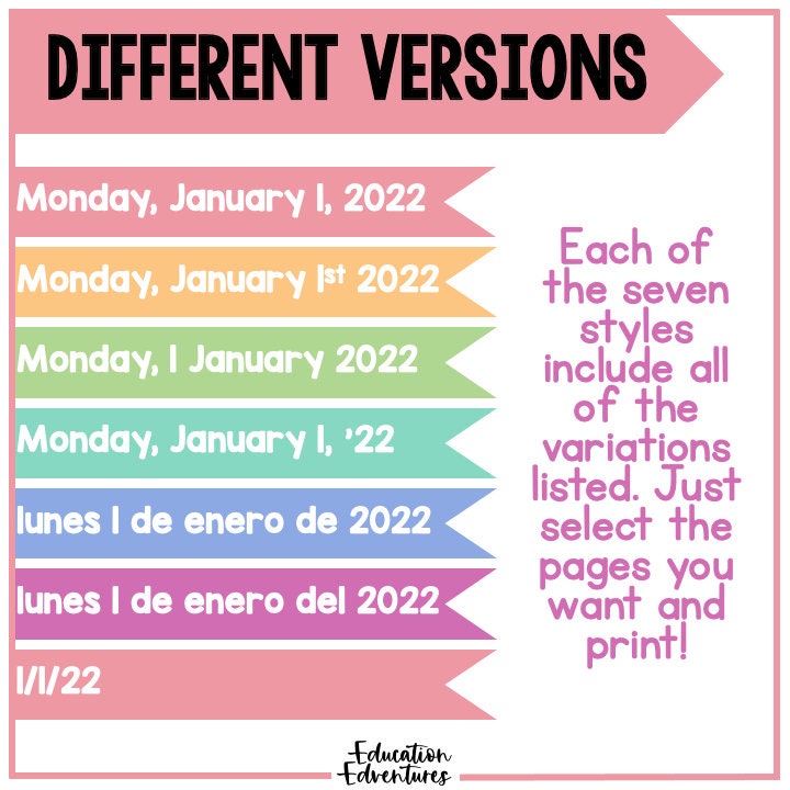 Flip Calendar Cards Chart Display | Hanging Date Sign | Spanish ...