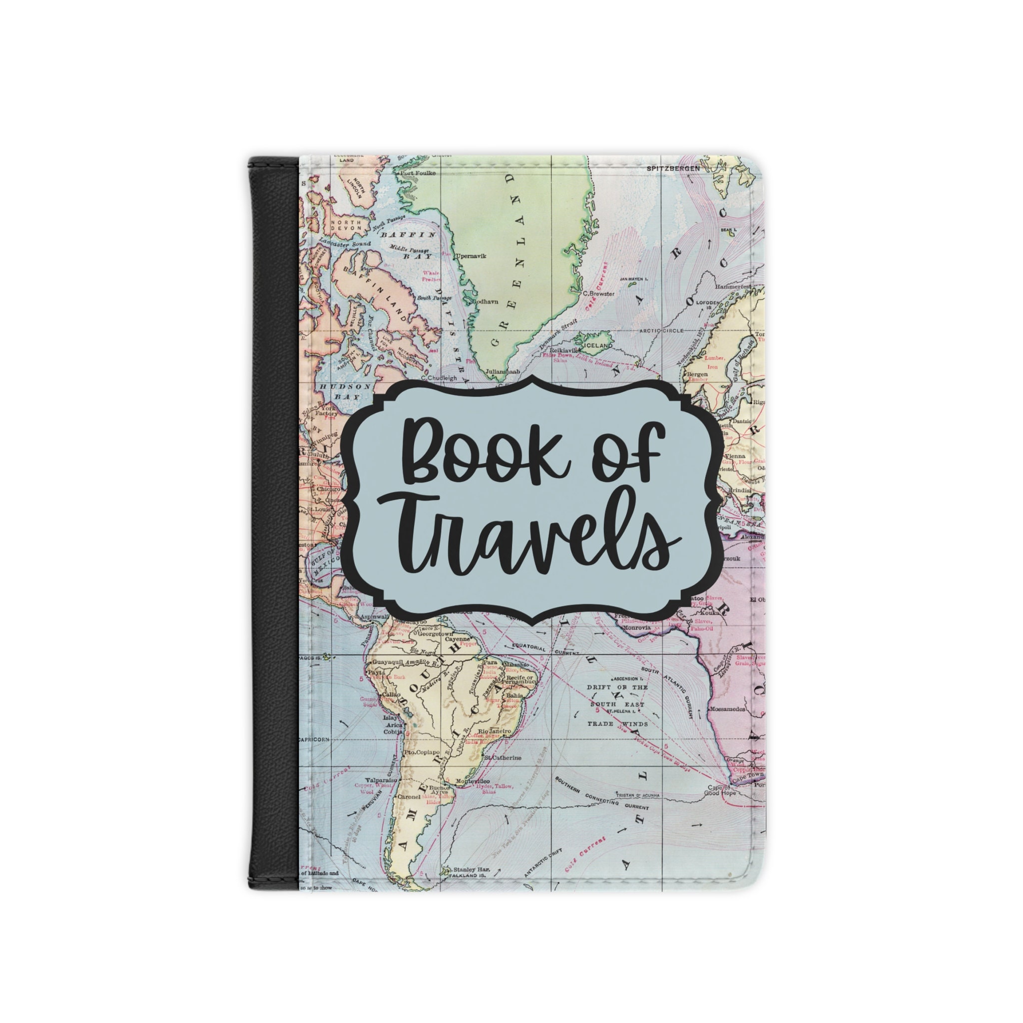 Book of Travels World Map Passport Cover - Travel Accessories - Travel ...