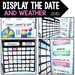 Botanical Pocket Chart Calendar & Flip Calendar and Weather EDITABLE ...