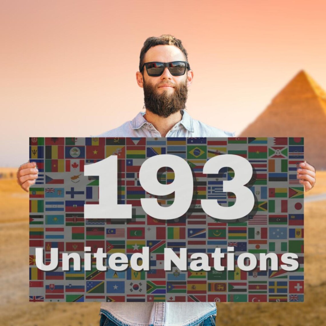 193 United Nations Flag, Travel Milestone, World Traveler, Gift for ...