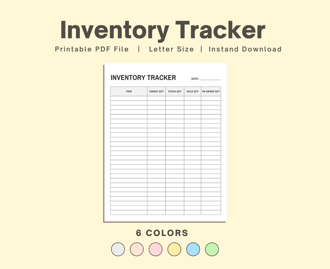 Inventory Management Sheet. Inventory Tracker. Small Business Organizer ...