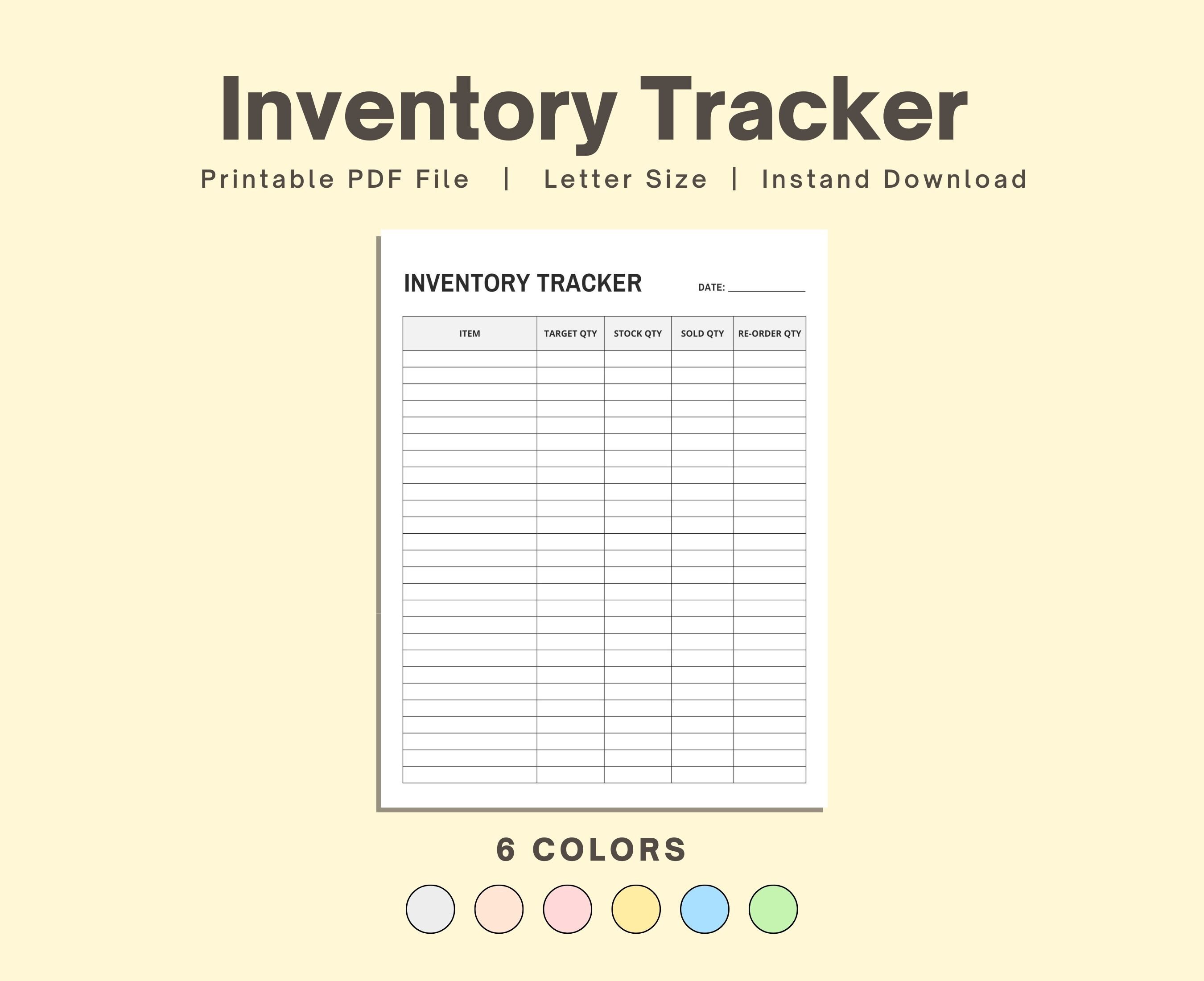 Inventory Management Sheet. Inventory Tracker. Small Business Organizer ...