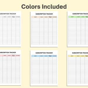 Subscription Tracker. Membership Tracking Sheet. Subscription - Etsy