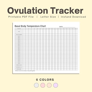 Basal Body Temperature Chart. Ovulation Tracker. BBT. Fertility Tracking. Printable - Etsy