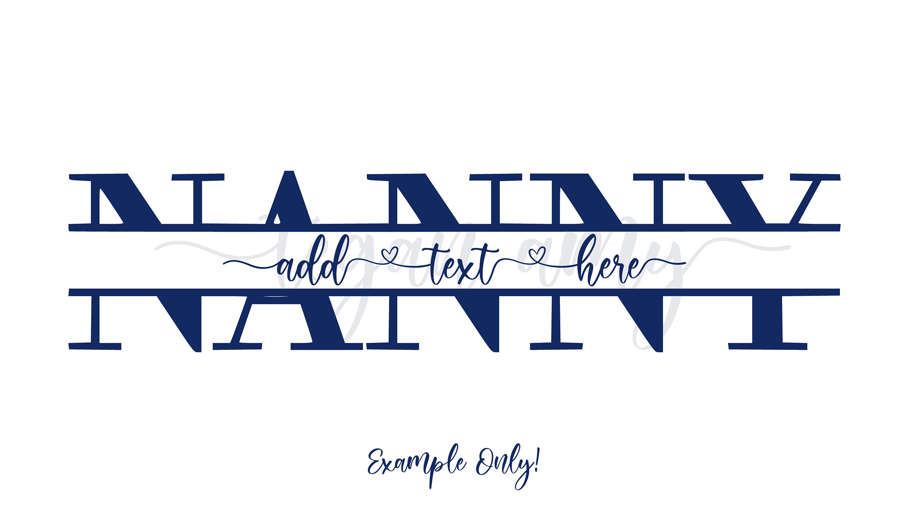 Grandma Split Monogram - Nan Split Monogram - Nanny Split Monogram ...