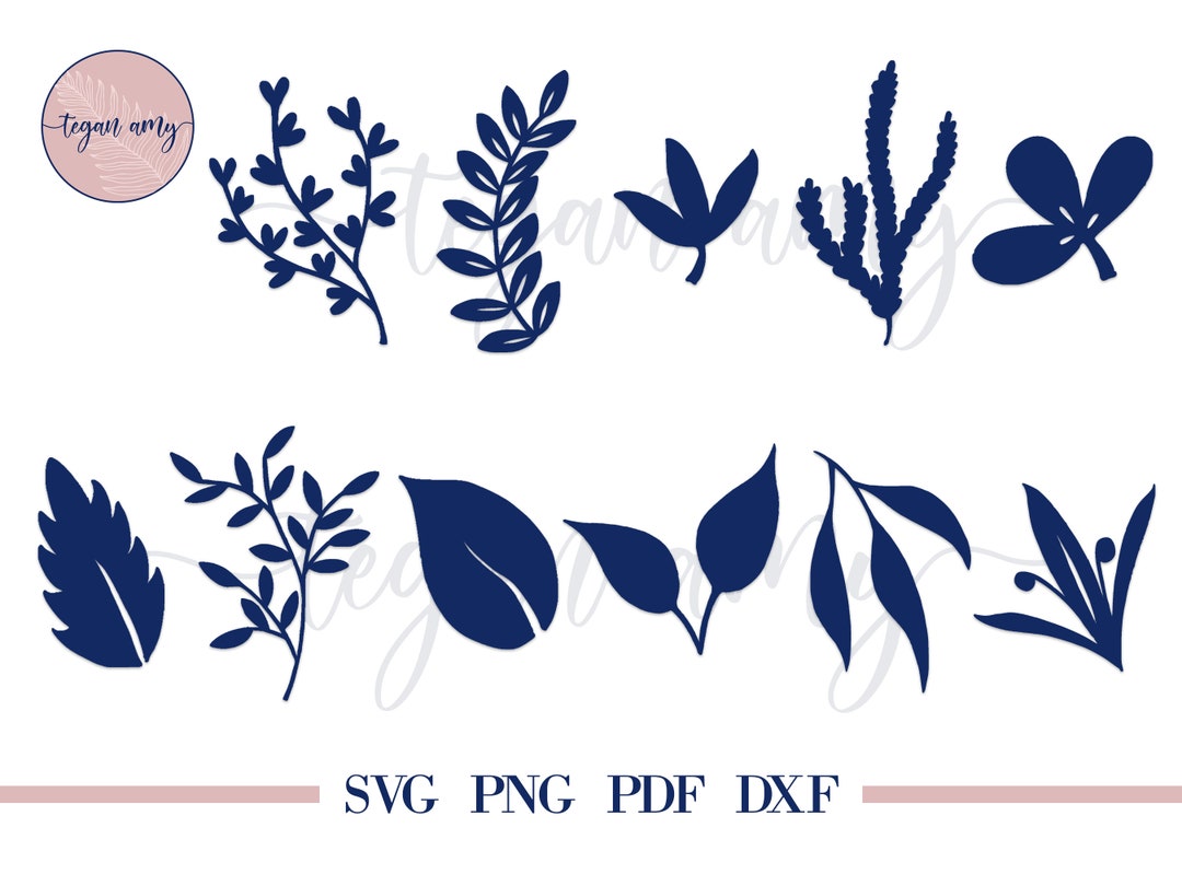 Leaves Cut File Bundle - Leaves SVG - Leaf SVG - Cricut Cut File ...