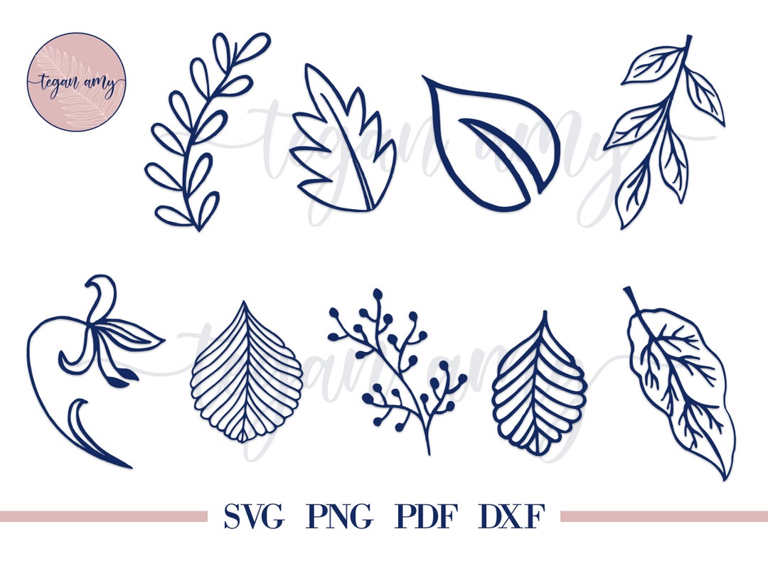 Leaves Cut File Bundle - Leaves SVG - Leaf SVG - Cricut Cut File ...