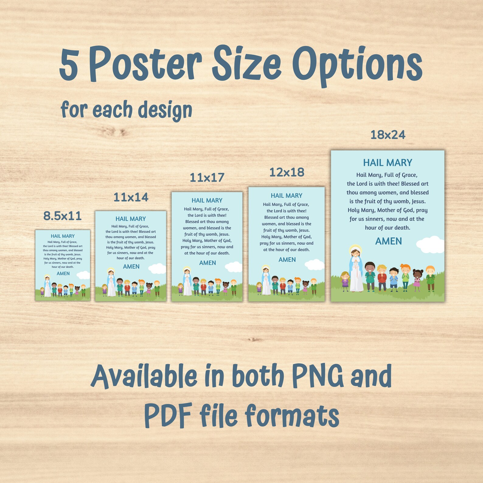 Catholic Prayer Prints for Kids Religious, Set of 10 Prayers - Etsy