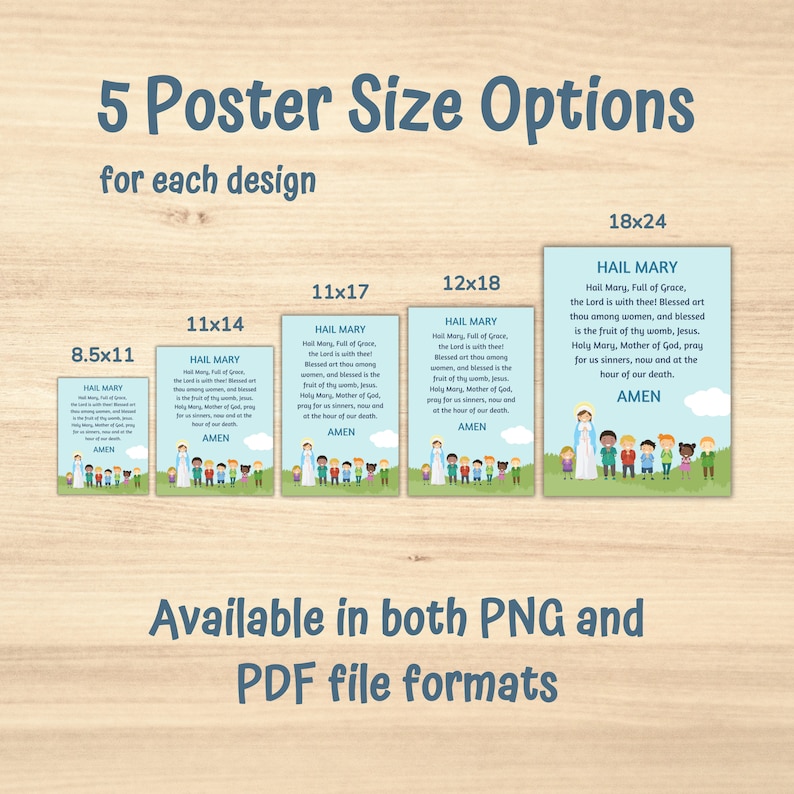 Catholic Prayer Prints for Kids Religious, Set of 10 Prayers - Etsy