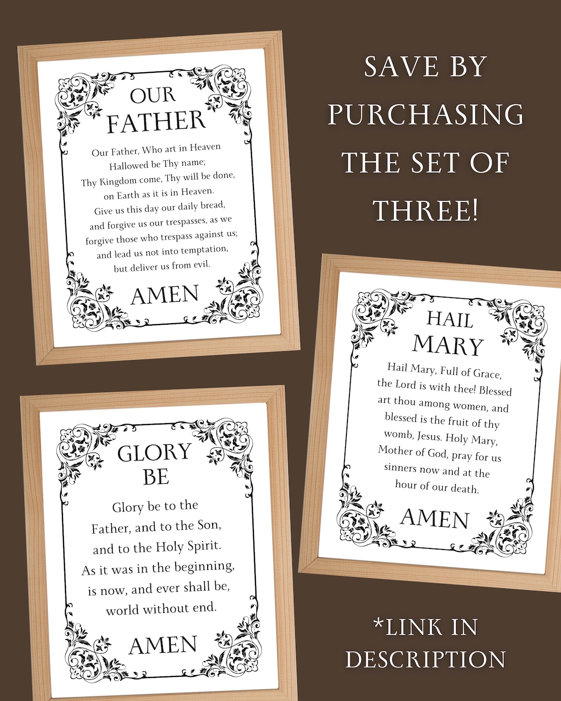 Our Father Prayer, Instant Download, the Lord’s Prayer Printable ...
