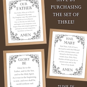 Glory Be Prayer, Instant Download, Glory Be to the Father, Catholic ...