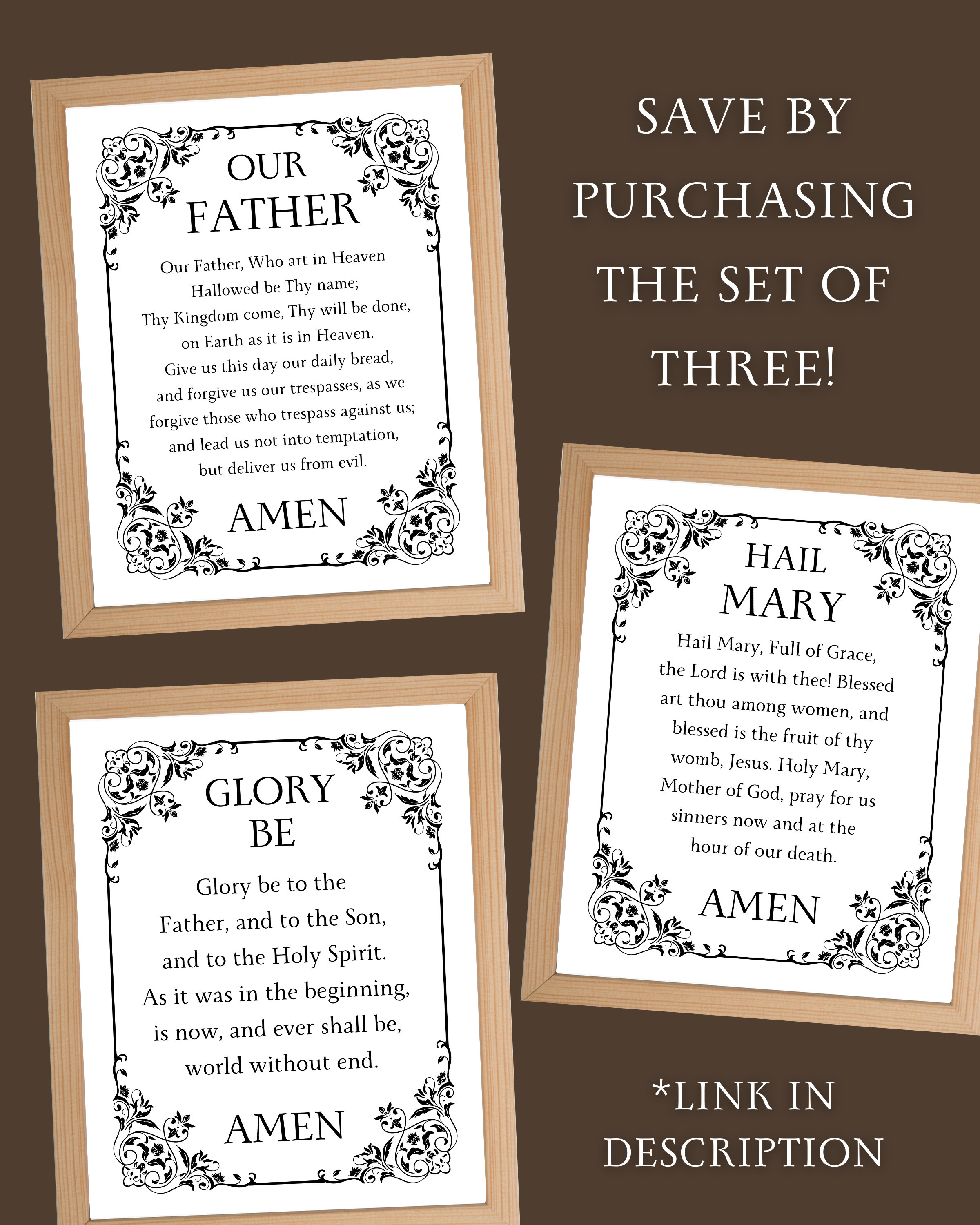 Glory Be Prayer, Instant Download, Glory Be to the Father, Catholic ...