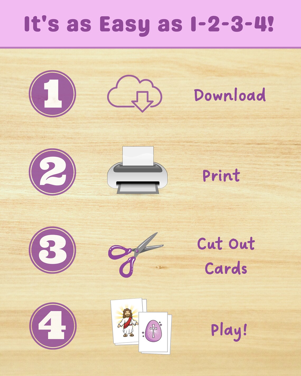 Easter Matching Game for Kids, Easter Story Bible Game, Printable ...