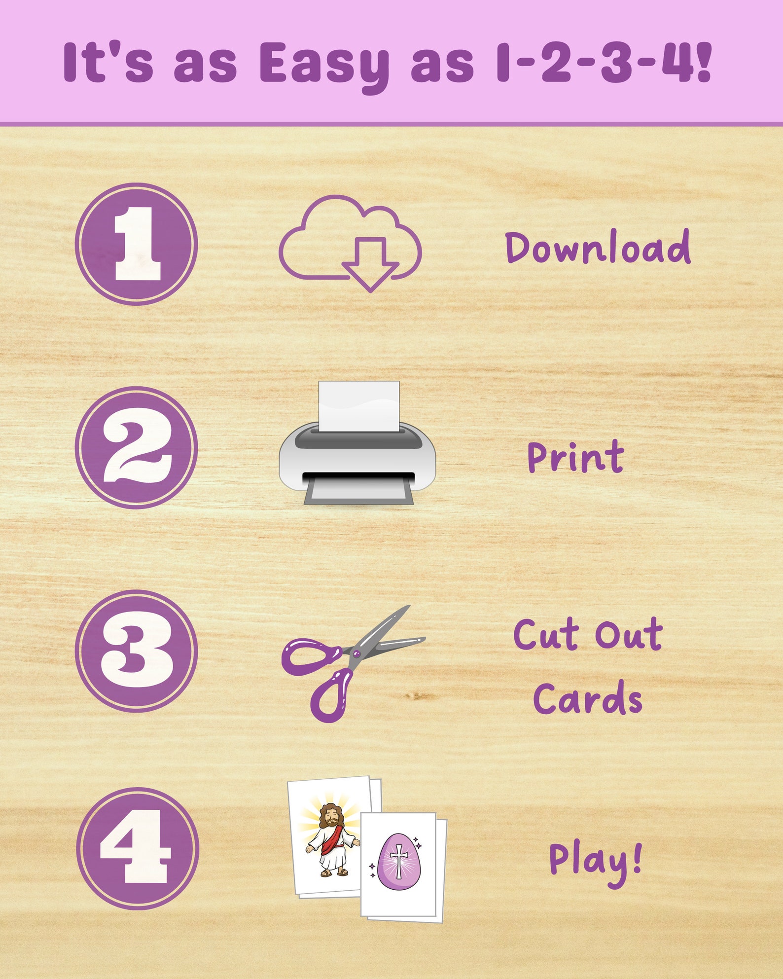 Easter Matching Game for Kids, Easter Story Bible Game, Printable ...