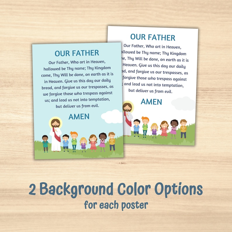 Catholic Prayer Prints for Kids Religious, Set of 10 Prayers - Etsy