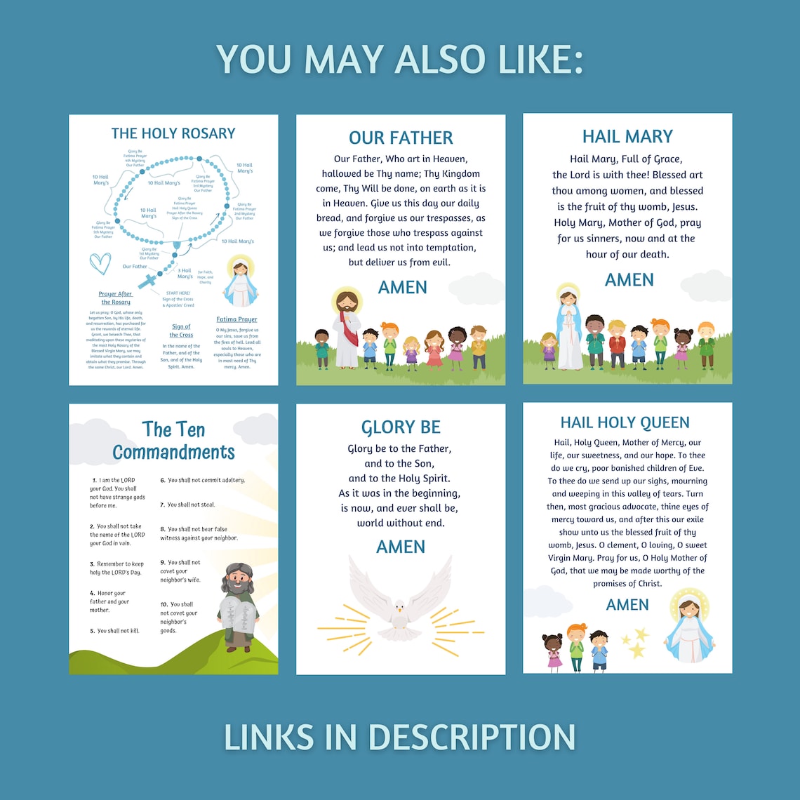 Apostles Creed Printable Prayer Poster for Catholic Kids, Catholic ...