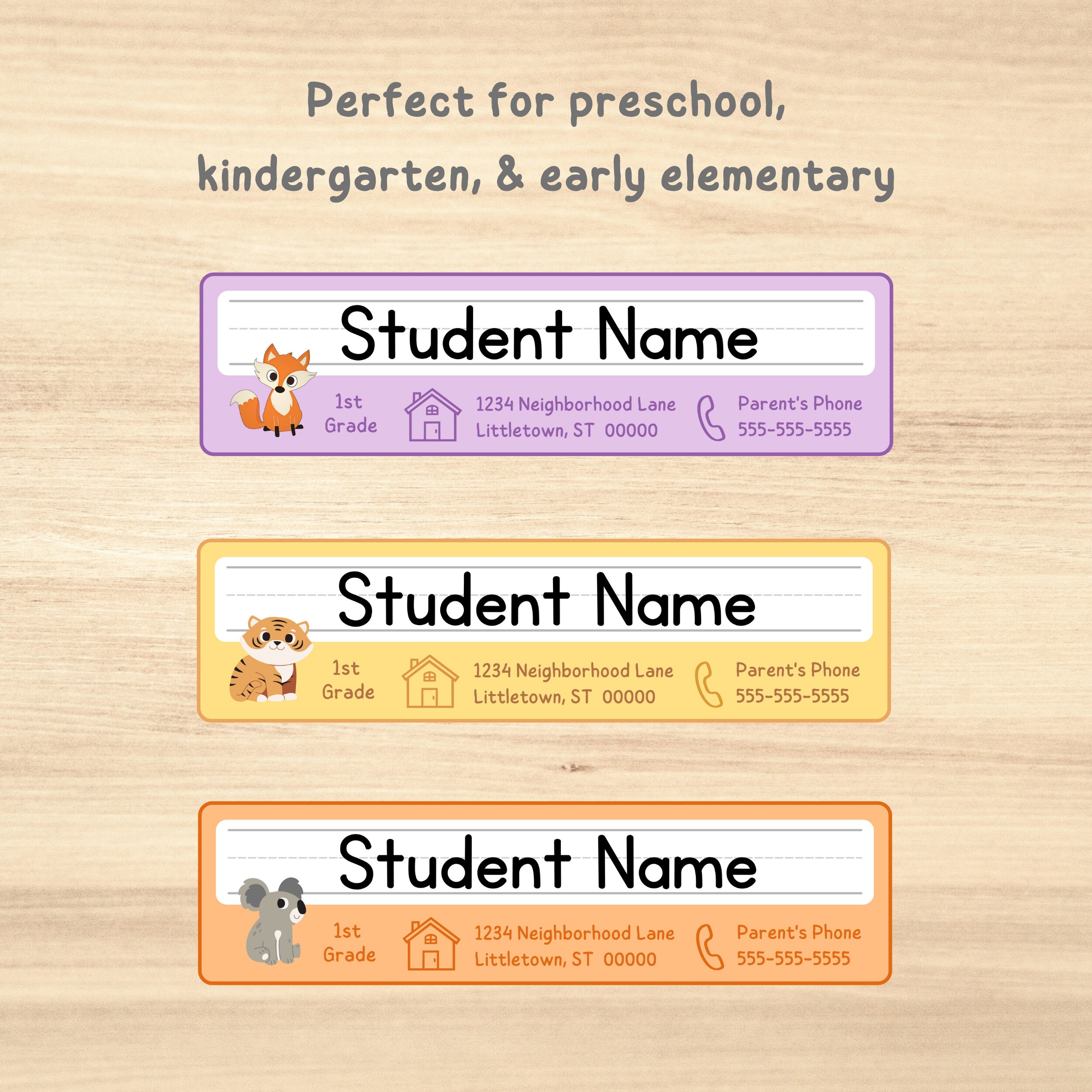 Customized Classroom Desk Name Plates, Editable Name Tags, School Name ...