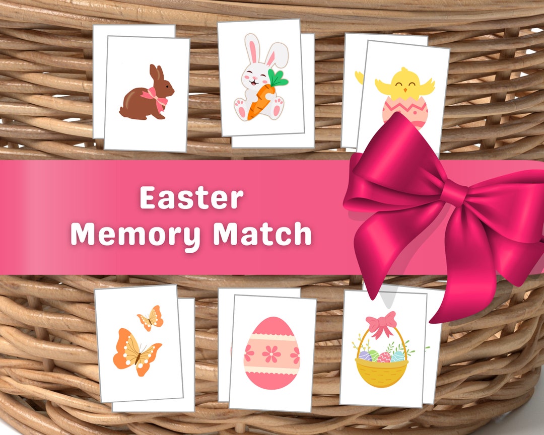 Easter Matching Game Toddler Easter Basket Stuffers Preschool Centers ...