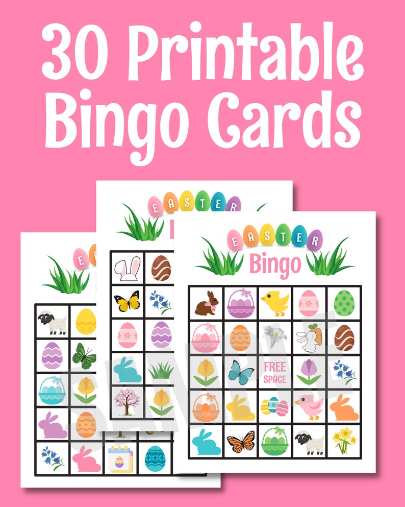 Easter Bingo / Kids Party Game / Instant Download Game / Fun for All ...