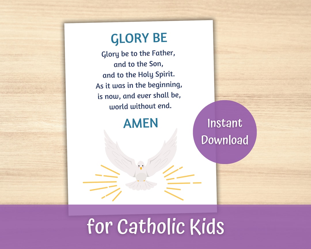 Glory Be to the Father Prayer Print, Glory Be Prints, Catholic ...