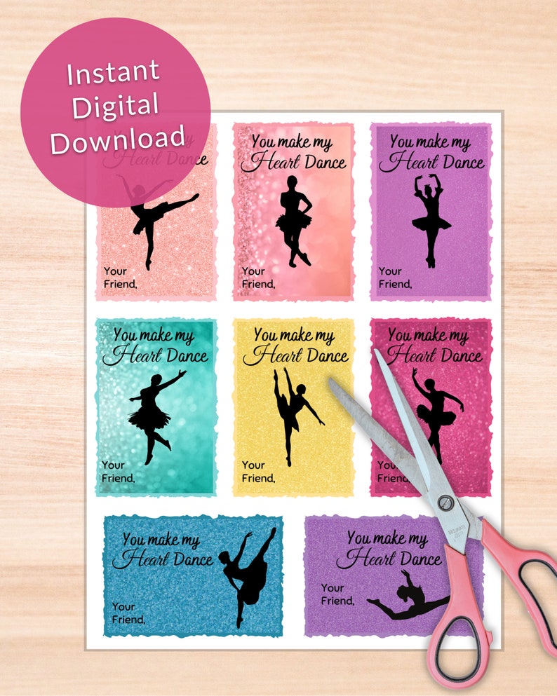 Dance Valentines Day Cards, Ballet Valentines Cards for Dancer ...