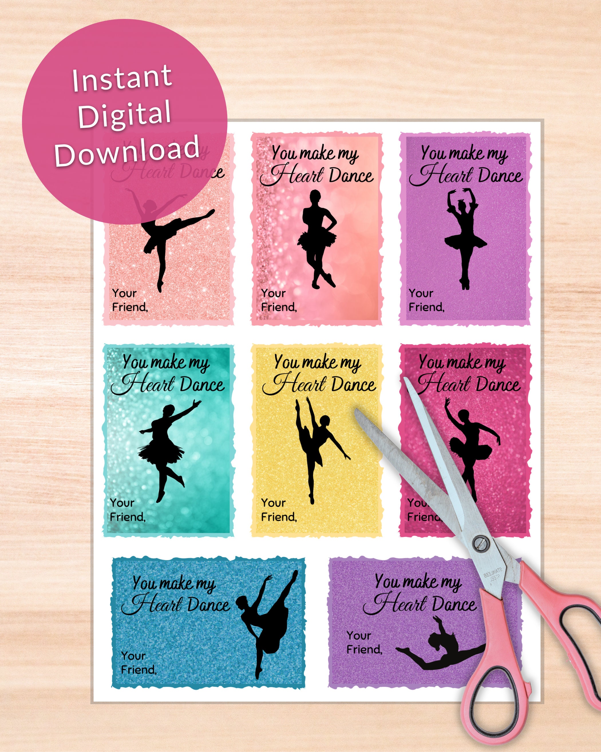 Dance Valentines Day Cards, Ballet Valentines Cards for Dancer ...