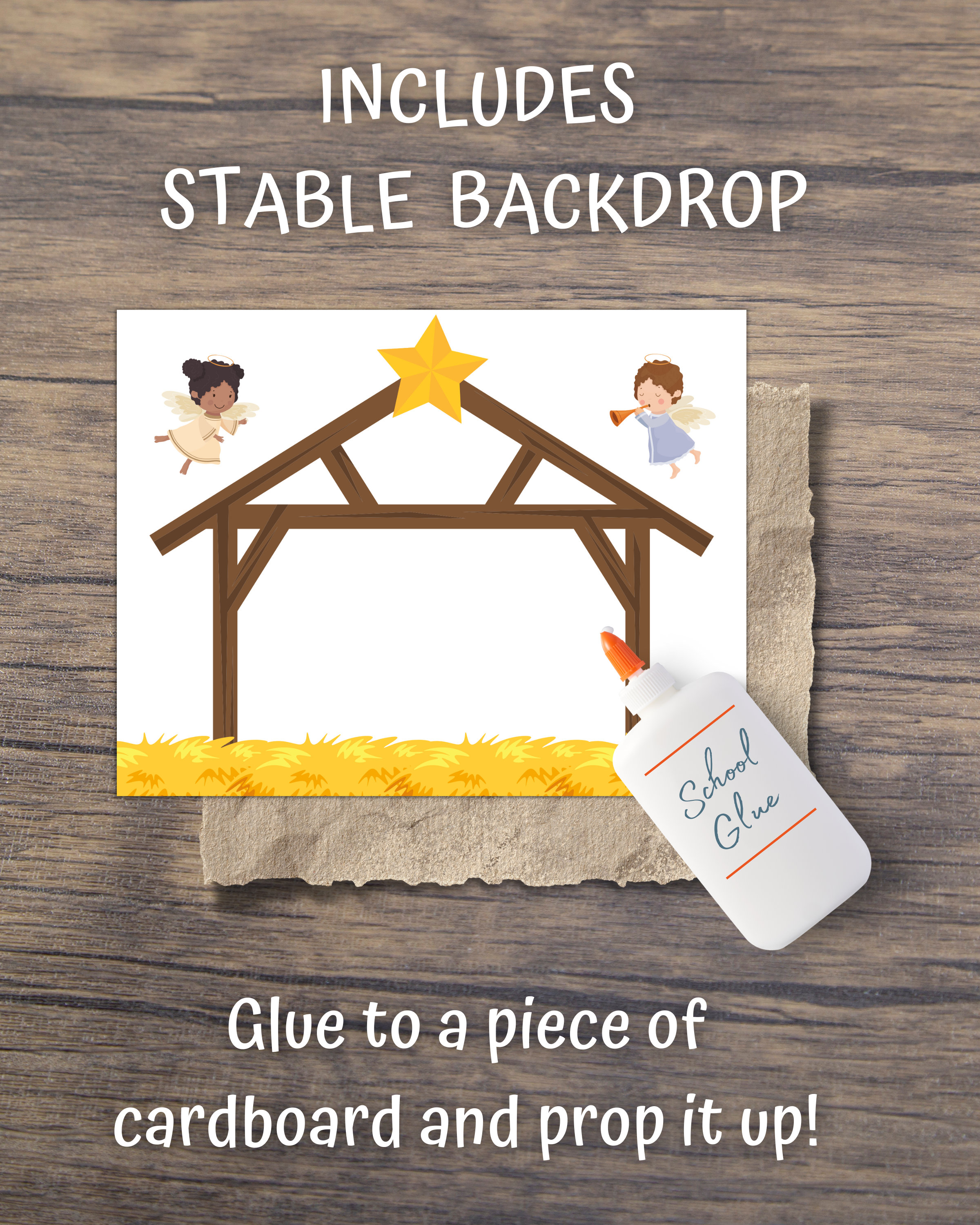 Nativity Paper Craft for Kids, DIY Christmas Craft Manger Scene ...
