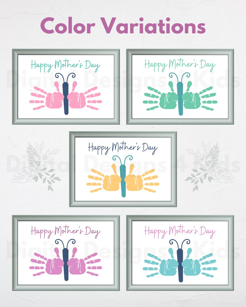 Mothers Day Handprint Art for Mom, Handprint Keepsake for Mom, Mothers ...