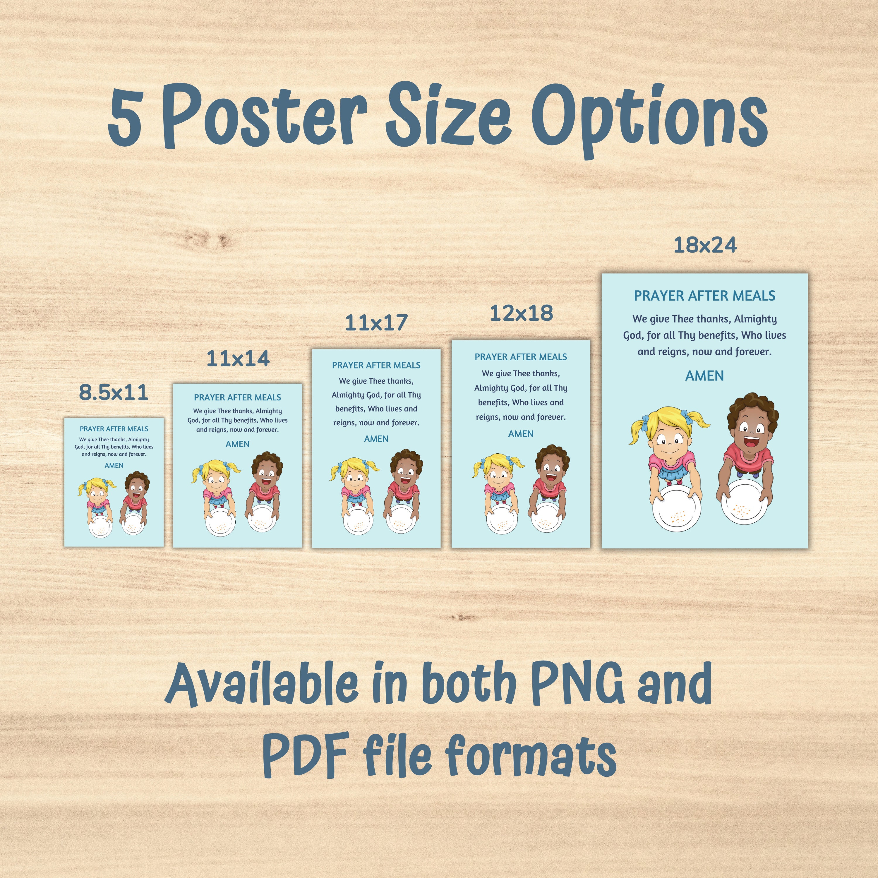 Catholic Kids Grace After Meals Prayer Printable, After Meal Prayer ...