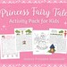Princess Fairy Tale Activity Pack, Road Trip Activity Book for Kids - Etsy