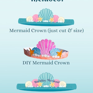 Mermaid Crowns, DIY and Printable Mermaid Birthday Crowns, Mermaid ...
