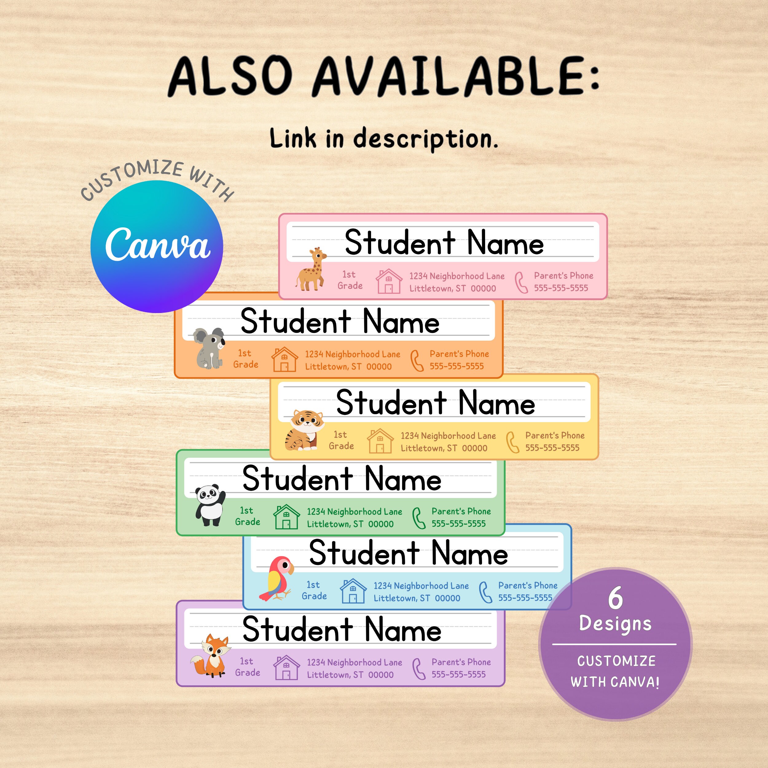 Classroom Desk Name Plates, School Name Plates, Desk Plates for ...