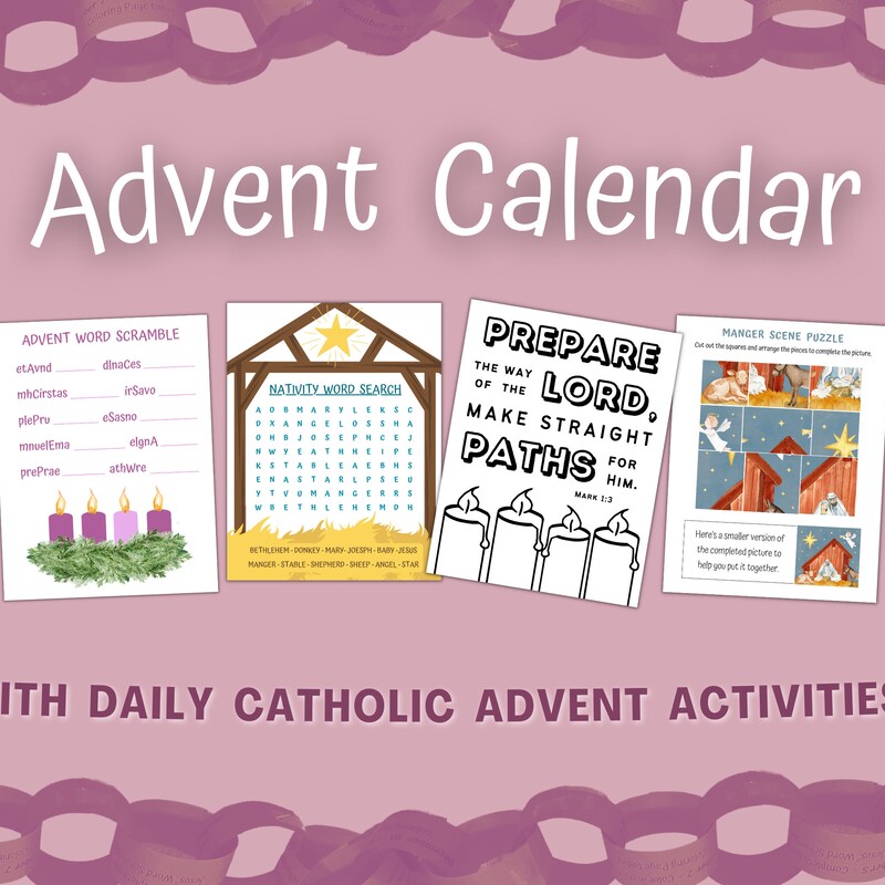 Christian Advent Calendar - Etsy