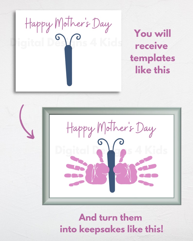 Mothers Day Handprint Art for Mom, Handprint Keepsake for Mom, Mothers ...
