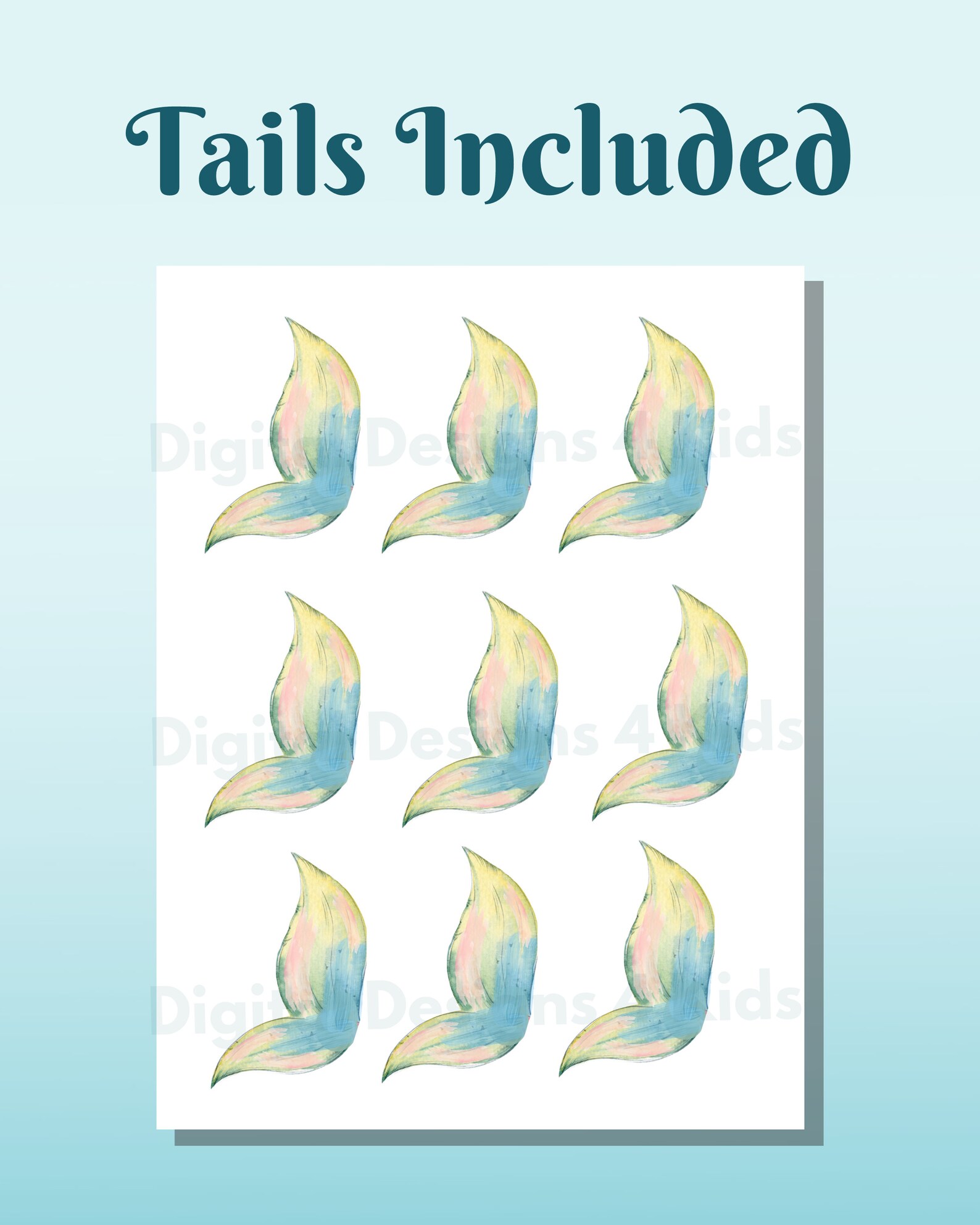 Pin the Tail on the Mermaid Party Game, Mermaid Themed Party - Etsy