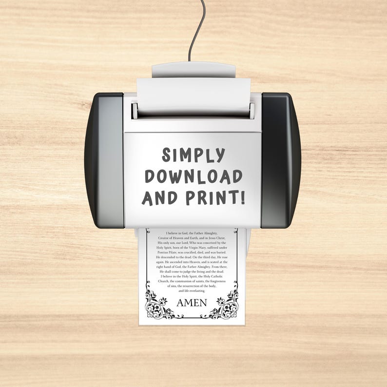 Apostles’ Creed Prayer Printable, Christian & Catholic Wall Art, Faith ...