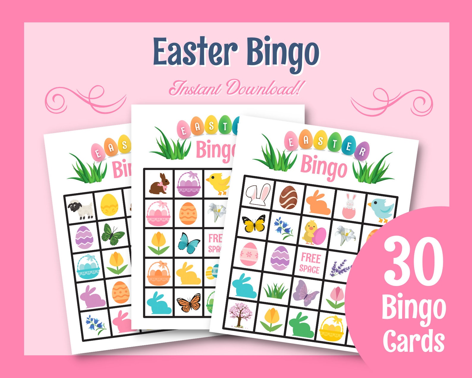 Easter Bingo / Kids Party Game / Instant Download Game / Fun for All ...