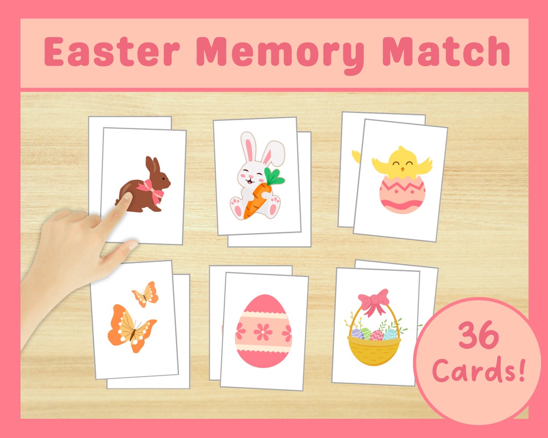 Easter Matching Game for Kids, Memory Match Easter Game, Kids Easter ...