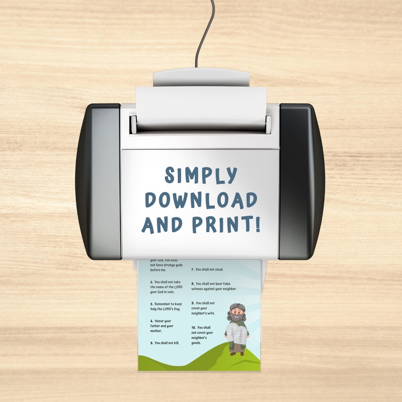 Catholic Ten Commandments for Kids, 10 Commandments Poster, Catholic ...