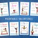 Girl Gymnast Valentines Day Exchange Cards, African American Gymnastics ...
