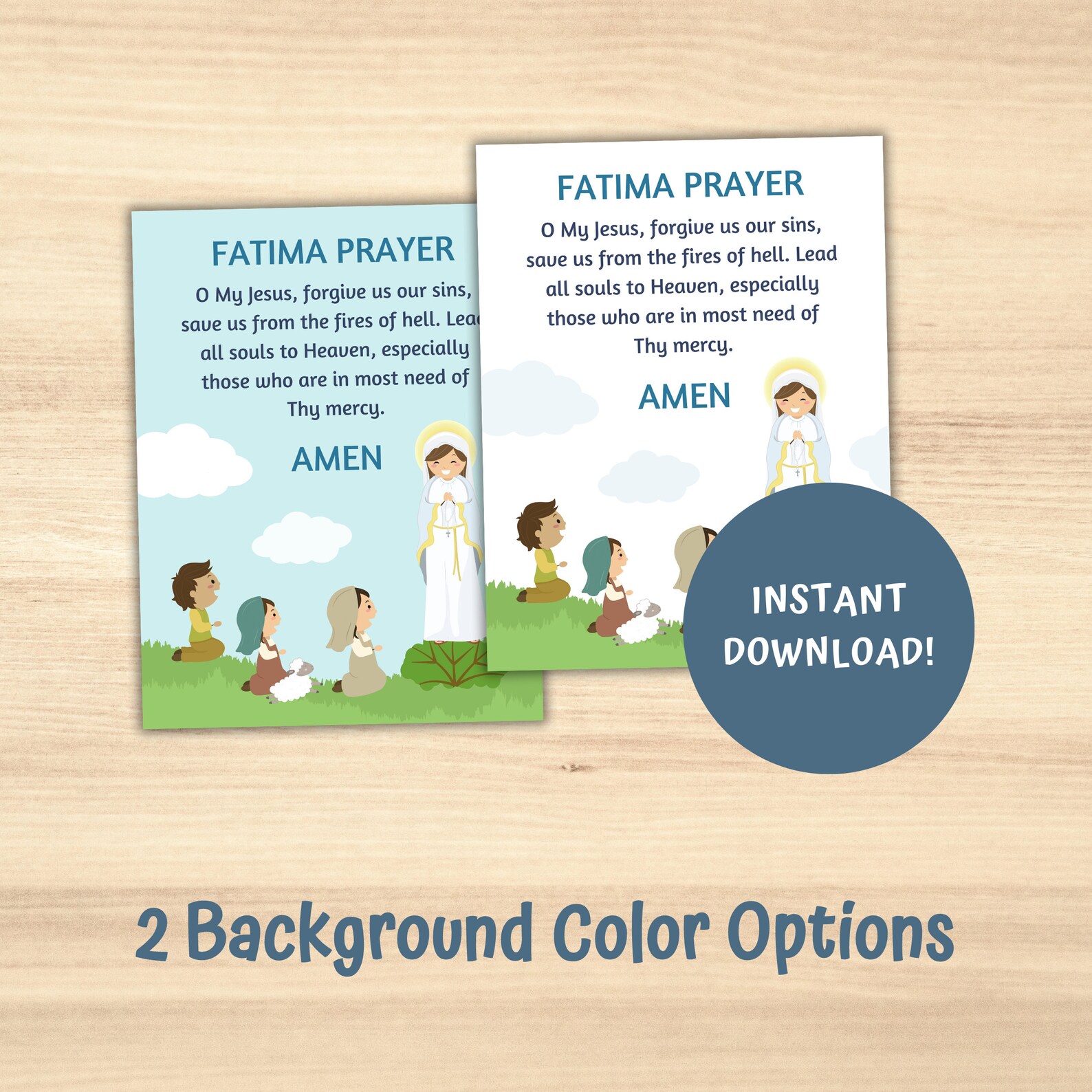 Catholic Kids Fatima Prayer Poster, Traditional Catholic Our Lady of ...