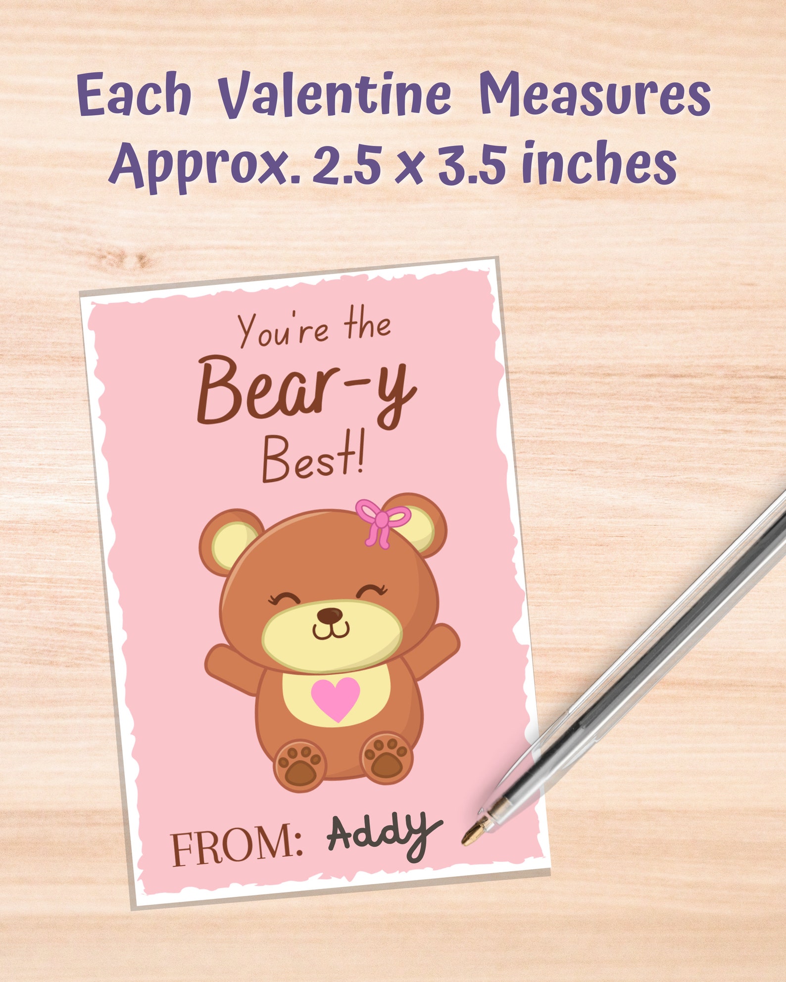 Cute Animals Printable Kids Valentines Day Cards, Preschool Valentines ...