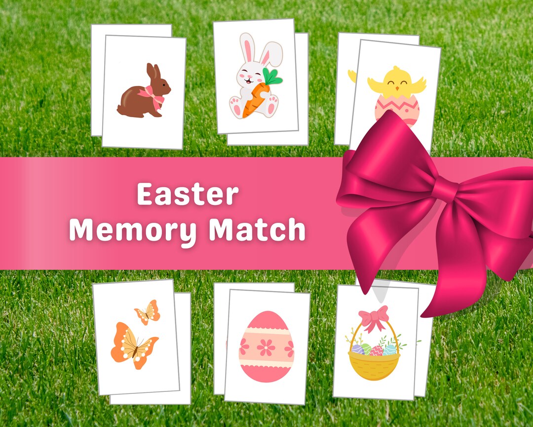 Easter Prek Matching Game for Toddlers Memory Game Preschool Centers ...