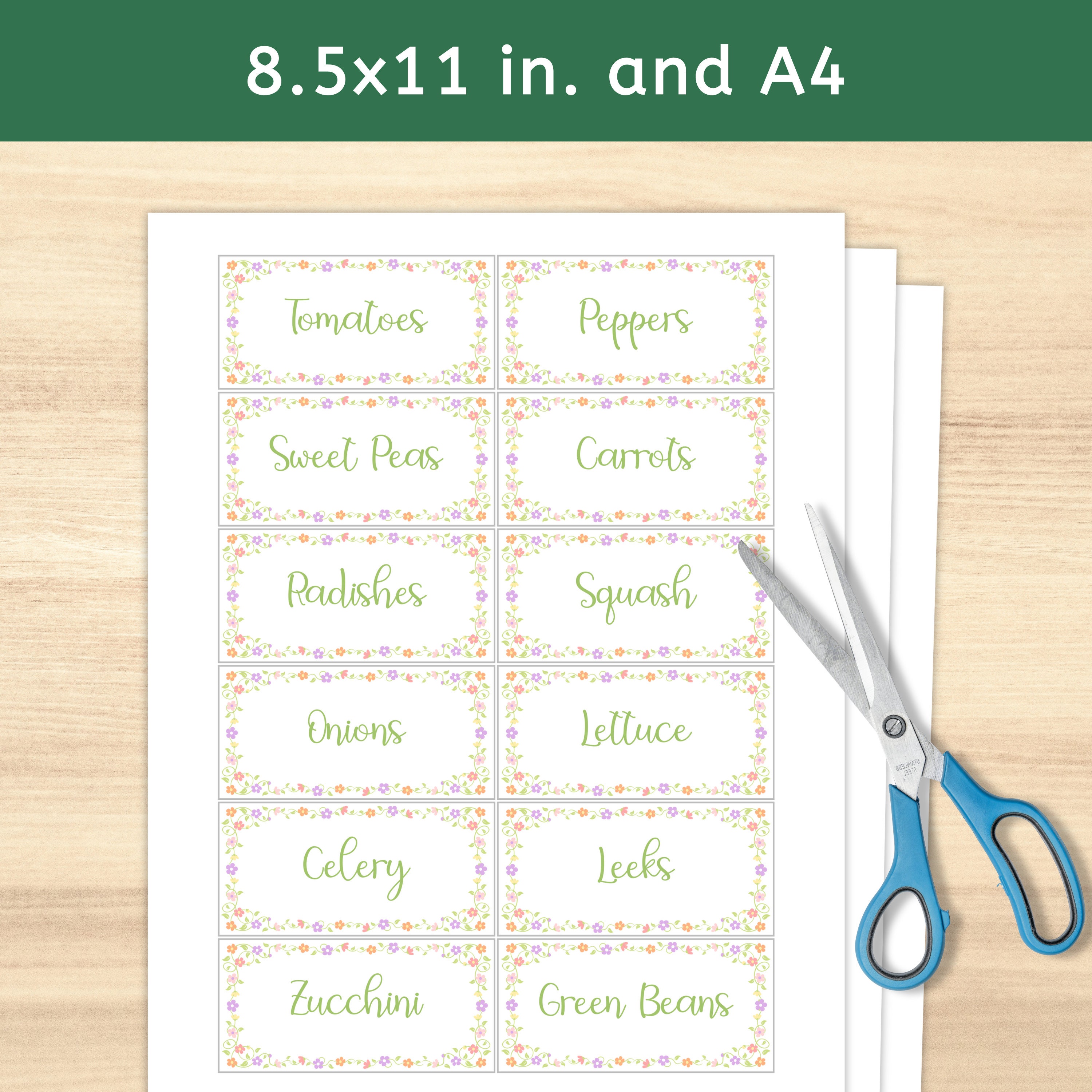 Custom Garden Labels Editable Printable Plant Markers, Hydroponic ...