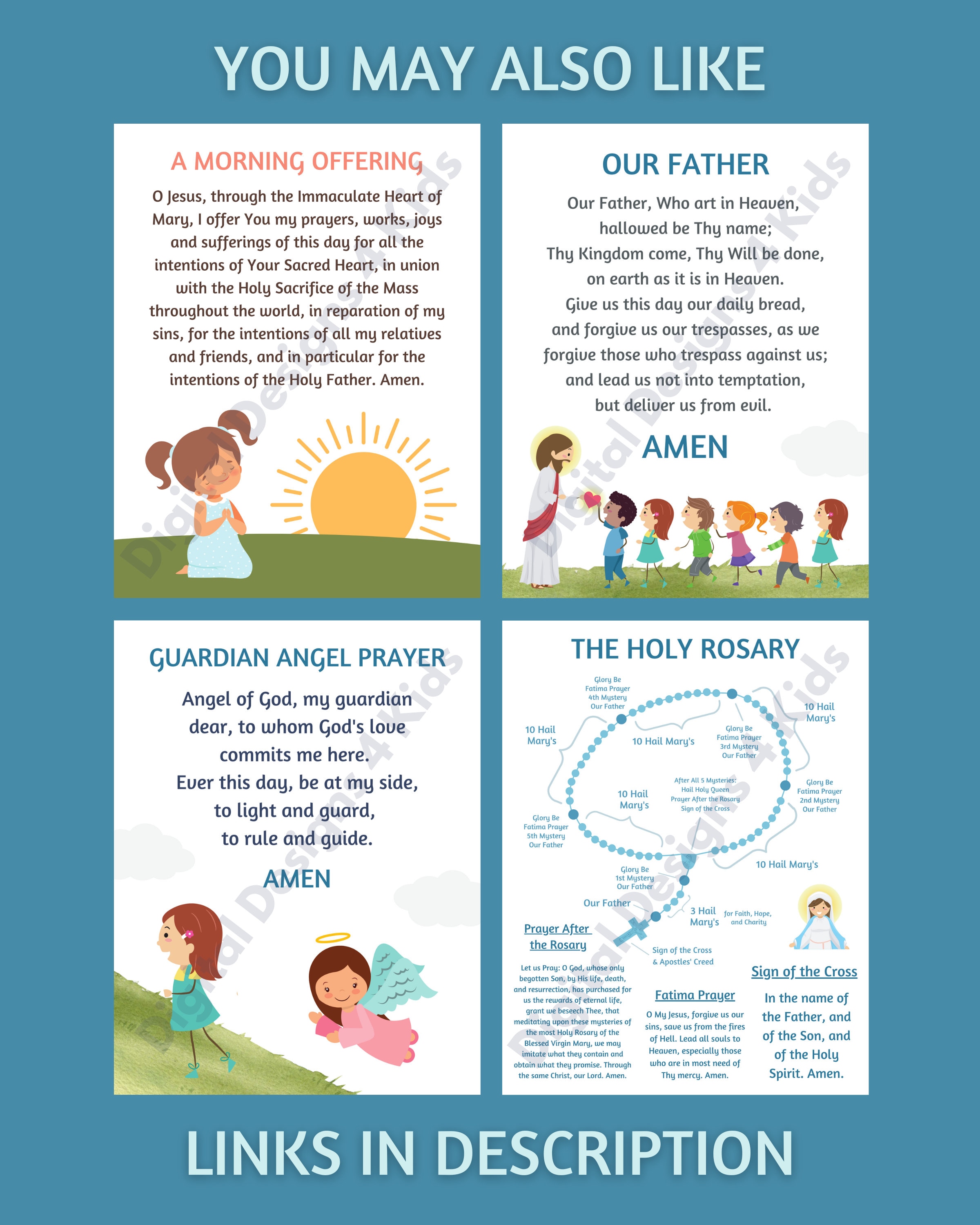 Bedtime Prayer for Kids Printable, Now I Lay Me Down to Sleep Prayer ...