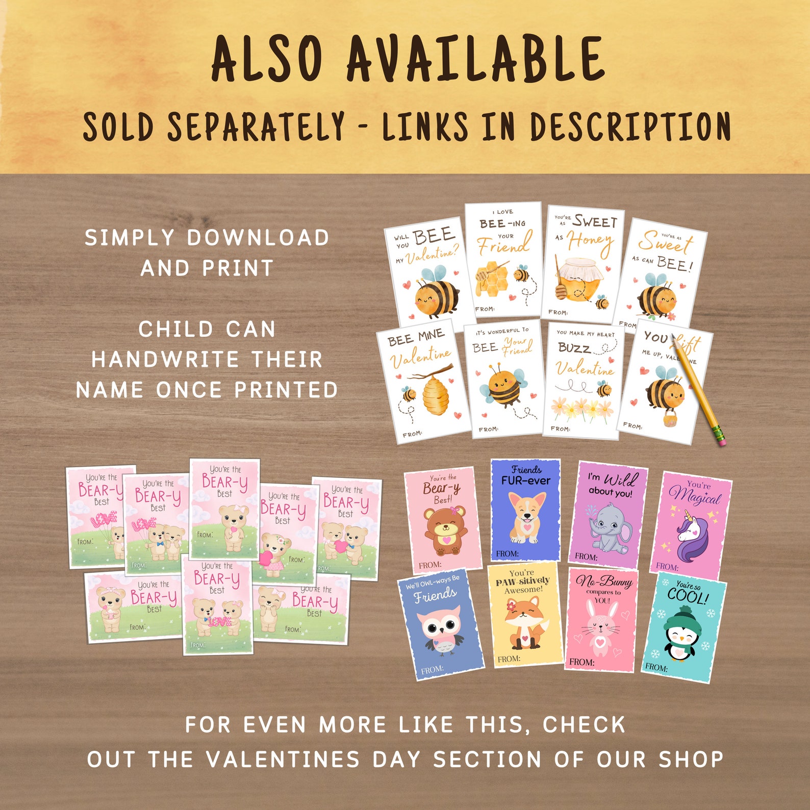 Cute Honey Bee Editable Valentine Cards, Classmate Valentine Exchange ...